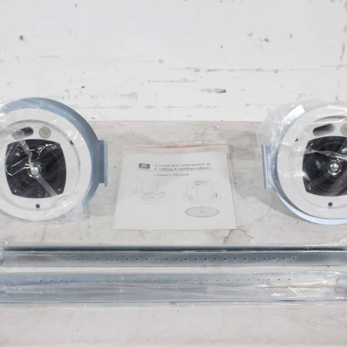(2) JBL Control 24CT Ceiling Loud Speakers w/ (2) Rails in Original Bo ...