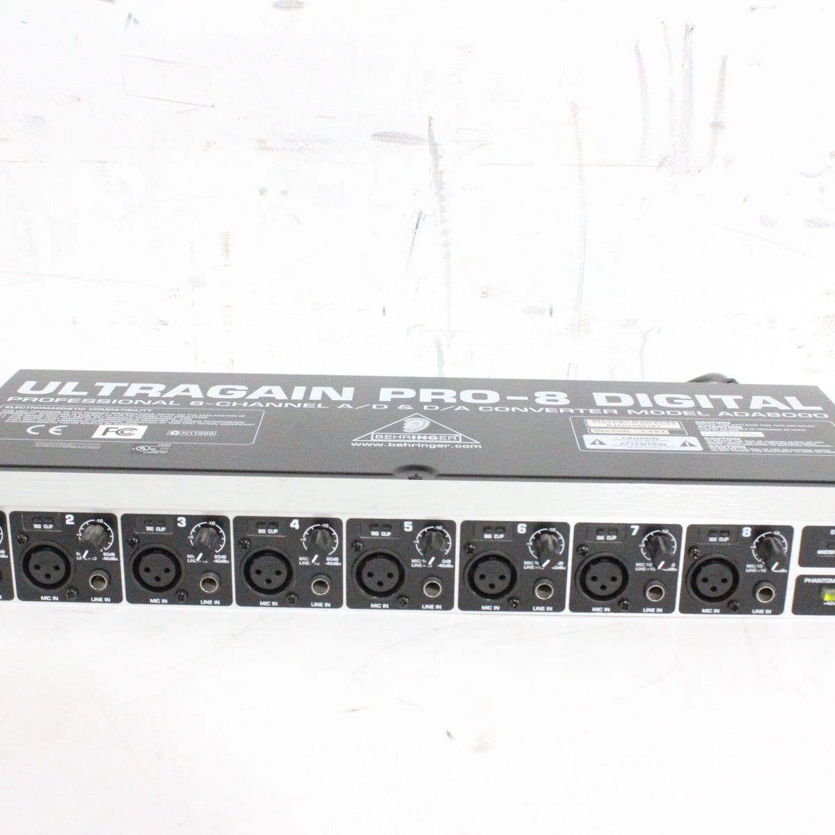Behringer ADA8000 Ultragain PRO-8 Digital 8-Channel A/D & D/A Converte ...