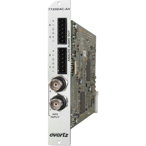 Evertz 7720DAC-A4 Dual AES to Quad Analog Audio Converter w/ Unbalance ...
