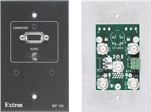 Extron WP 150 WP Wallplate with Computer Video and PC Audio Connectors ...