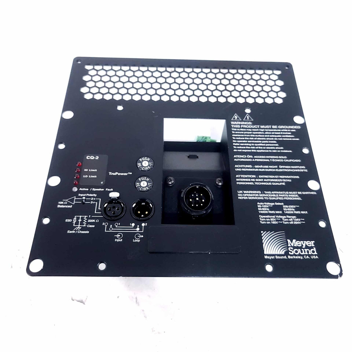 Meyer Sound MP-2 1240W Amplifier Panel for CQ-2 Speaker (Connectors On ...