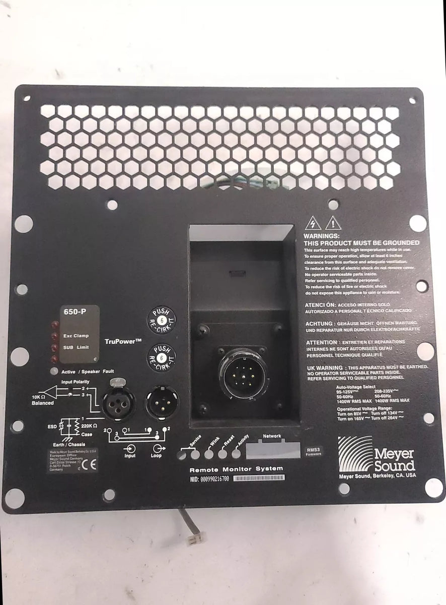 Meyer Sound MP-2 / 650-P MOSFET Power Amplifier 1240 Watt 2-Channel Am ...