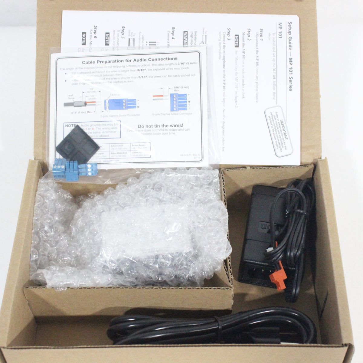 (NEW) Extron MP 101 Part No. 60-718-10 Microphone Preamplifier – AVGear.com