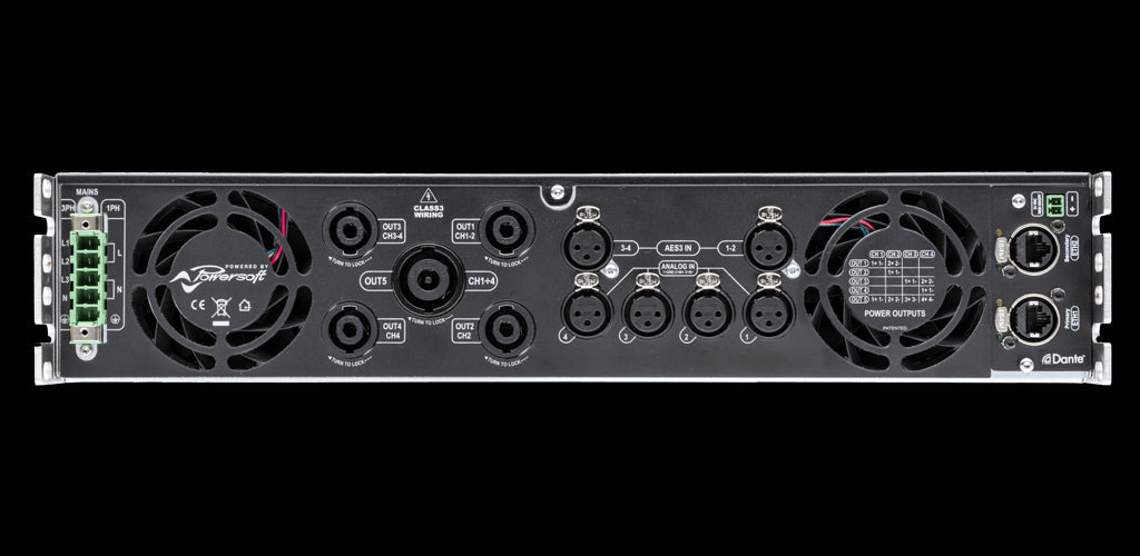 Powersoft X4L DSP+Dante 4-Channel 6800W Power Amplifier – AVGear.com