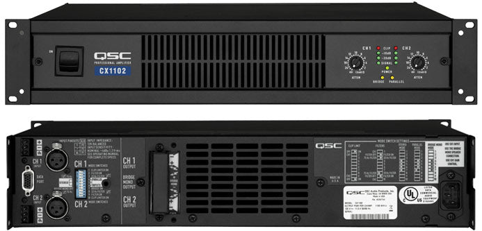 QSC CX1102 CX Series 2-channel Professional Power Amplifier – AVGear.com
