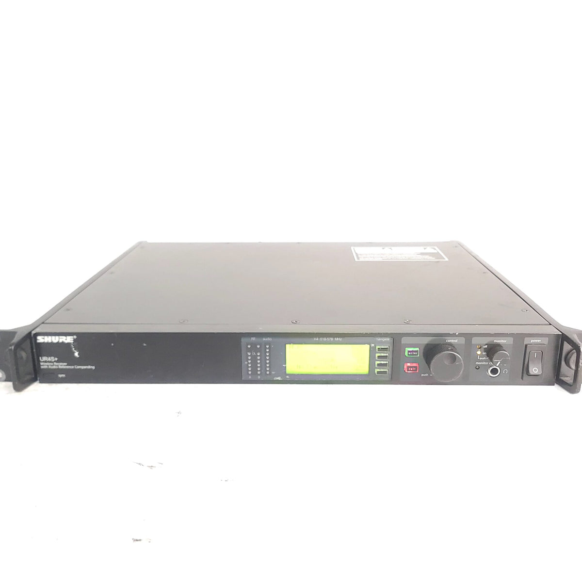 Shure UR4S+ Wireless Microphone Receiver w/ Audio Reference Companding ...