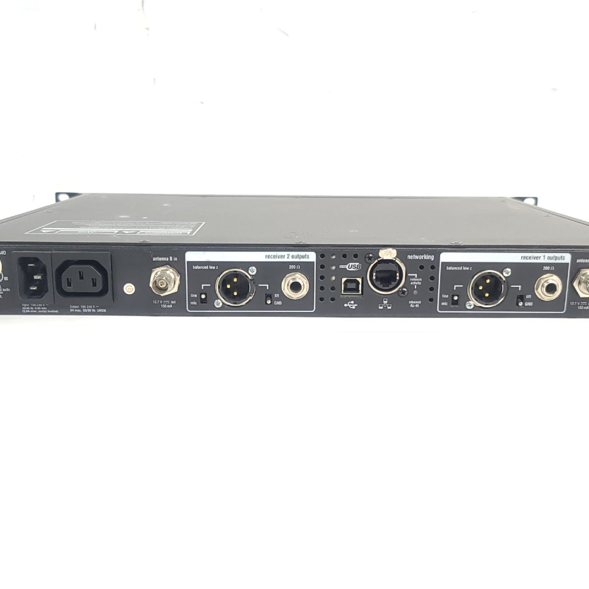 Shure UR4D-G1 Dual Wireless Receiver (470-530 MHz) – AVGear.com