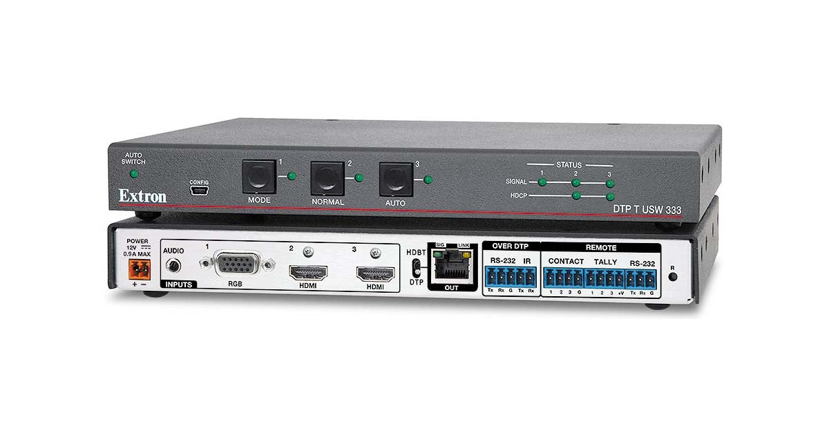 Extron DTP T USW 333 Three Input Switcher w/ Integrated Long Distance ...