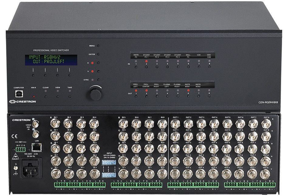 Crestron CEN-RGBHV8X8 Wideband RGB Matrix Switcher – AVGear.com